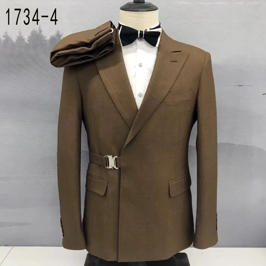 2026 New Men Suit Sets Formal Banquet High Quality Blazer Pants Two ...