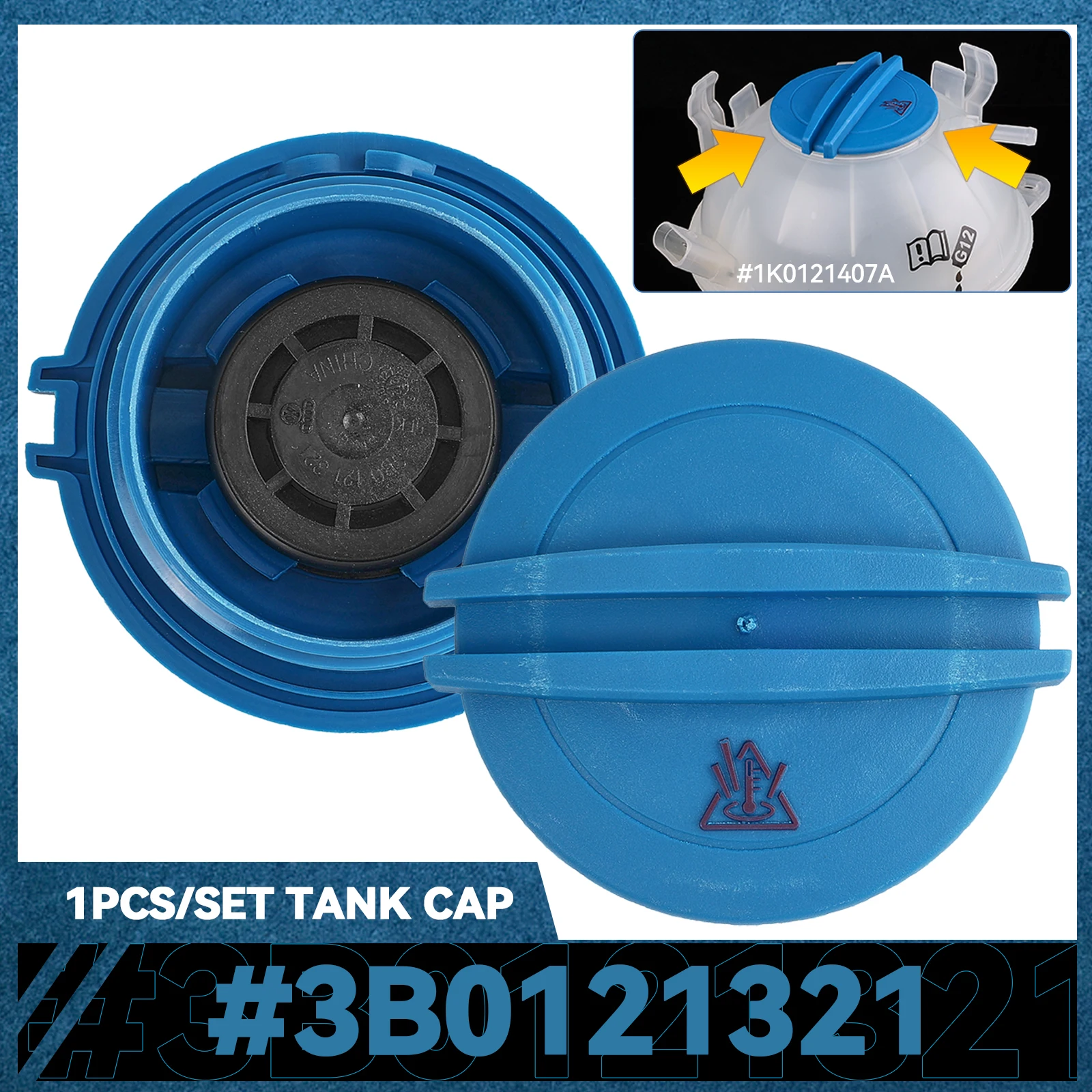 3B0121321 Coolant Recovery Tank Bottle Cap Cover Pot Lid for AUDI A3 A4 ...