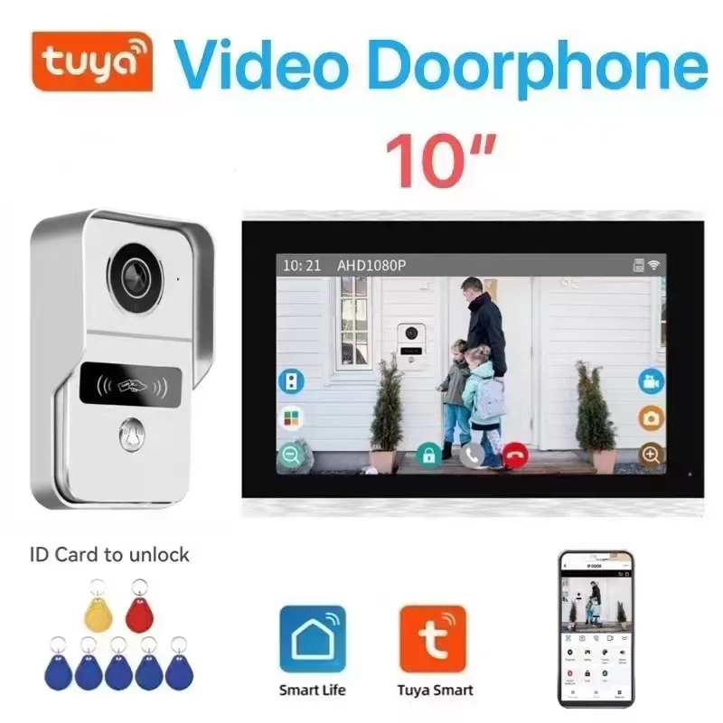 10.1 inch HD Color 1080P CMOS Wifi Tuya APP IR Night Vision CCTV Camera ...