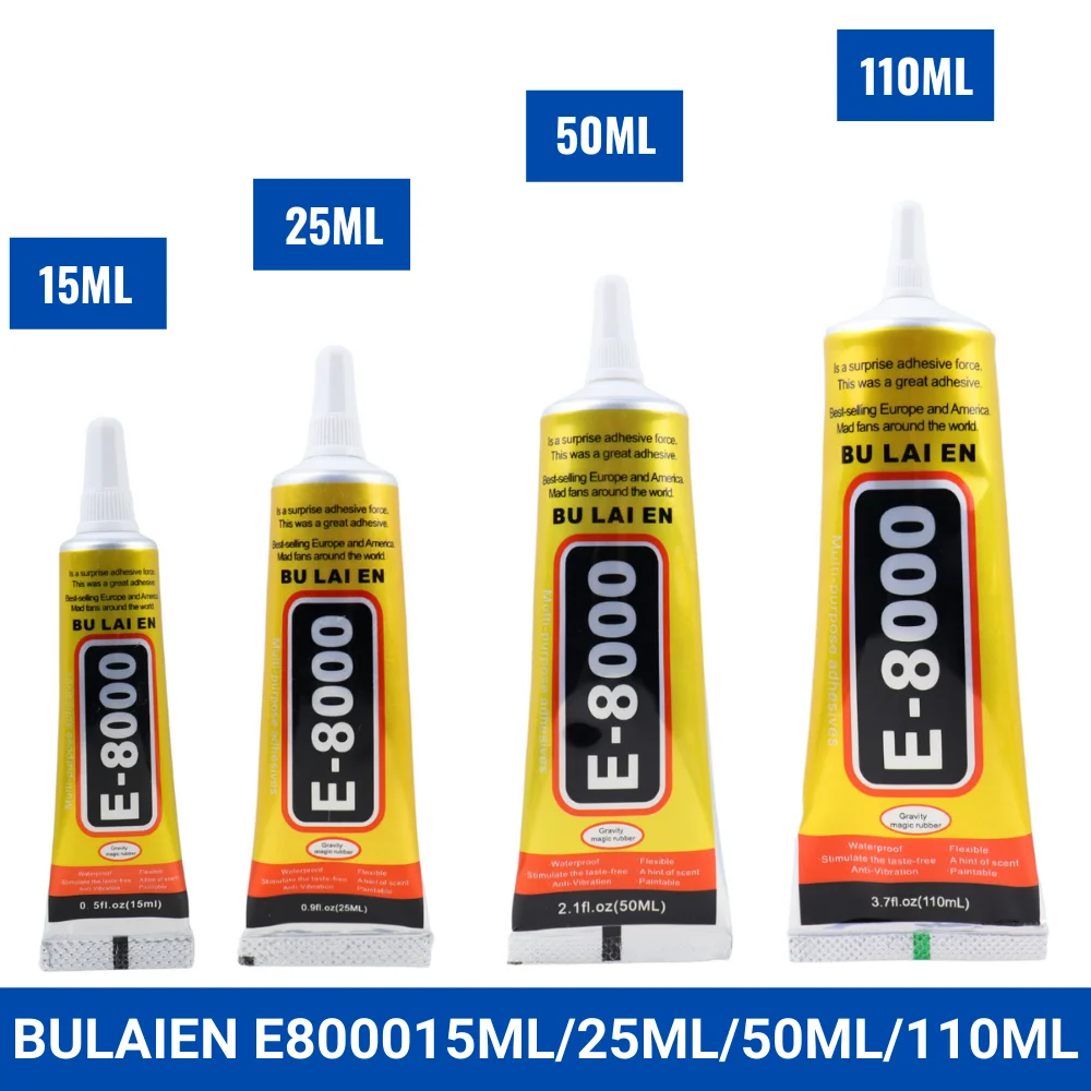15ml 25ml 50ml 110ml E8000 Glue Bulaien Clear Contact Phone Repair ...