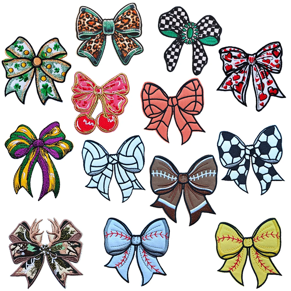 Bow Emblem Clothing Accessories Badge Sticker Embroidered Embroidery ...