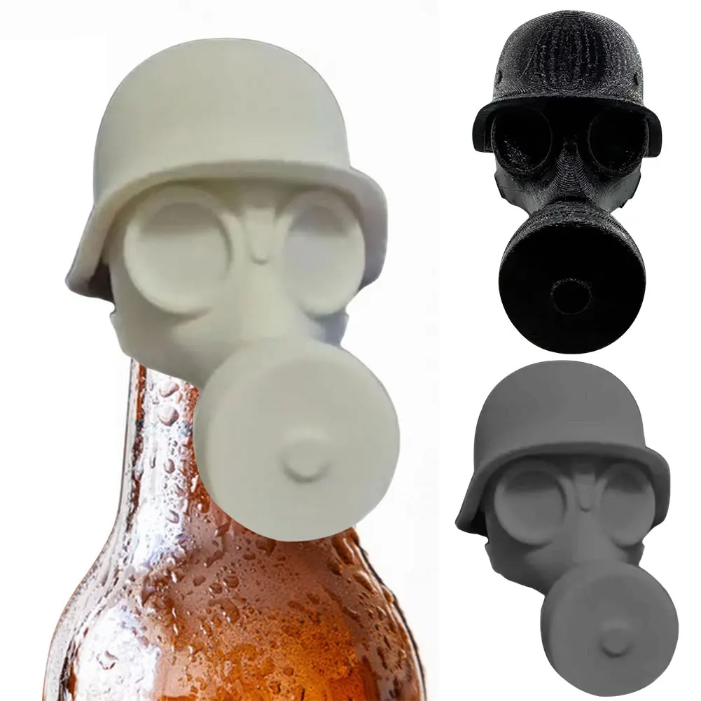 Funny Gas Mask Beer Bottle Cap Reusable Beer Bottle Topper Beer Bottle ...