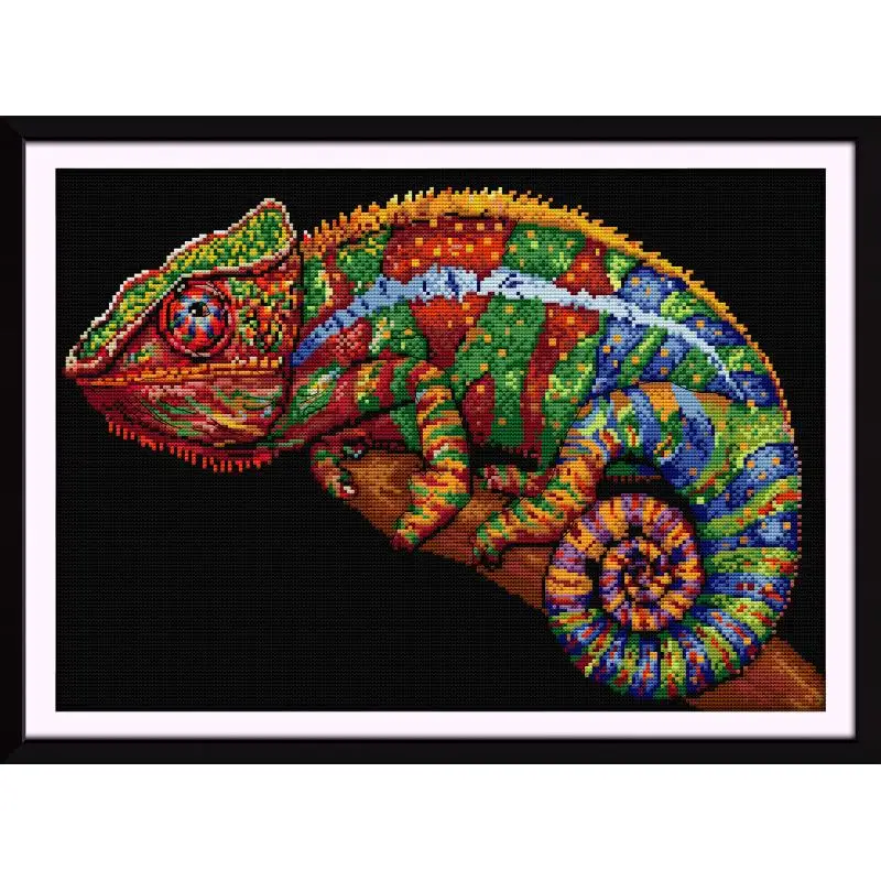 Joy-Sunday-Animal-Print-Chameleon-Cross-Stitch-Kits-Aida-14CT-11CT ...