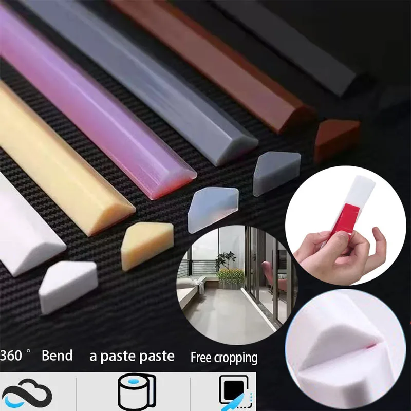 Silicone-Bathroom-Water-Stopper-Blocker-door-Bottom-Sealing-Strip-Guard ...