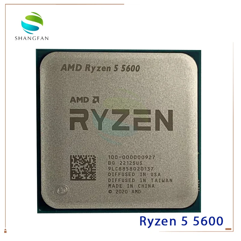 AMD Ryzen 5 5600 R5 5600 3.5 GHz Six Core Twelve Thread CPU Processor ...