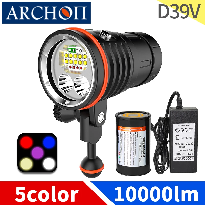 D39V-5colors-Scuba-diving-video-light-UV-Red-Blue-HD-video-dive ...
