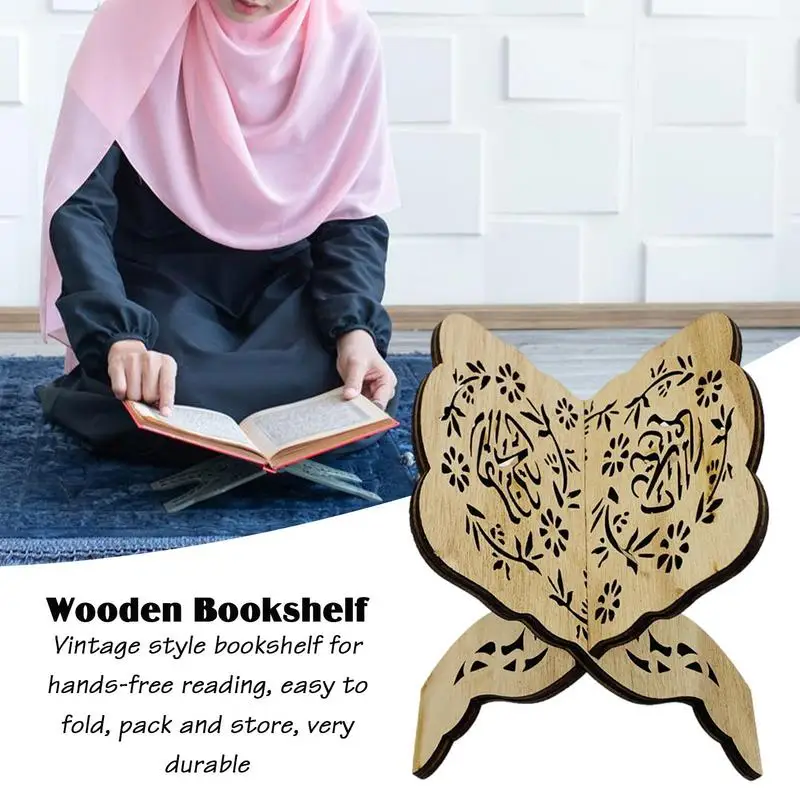 Wooden-Quran-Book-Stand-Folding-Holy-Bible-Reading-Display-Rack-Muslim ...