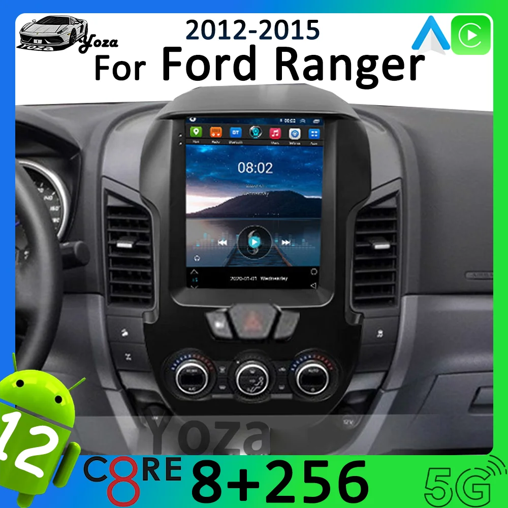 Yoza-Carplay-Car-Radio-For-Ford-Ranger-2012-2015-Android11-Tsla-Screen ...