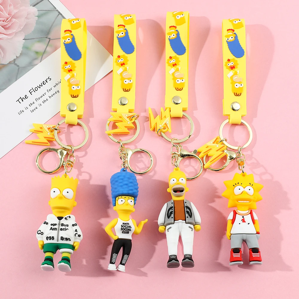 The-Simpsons-Keychain-Cartoon-Anime-Figure-Key-Ring-Phone-Hanging ...