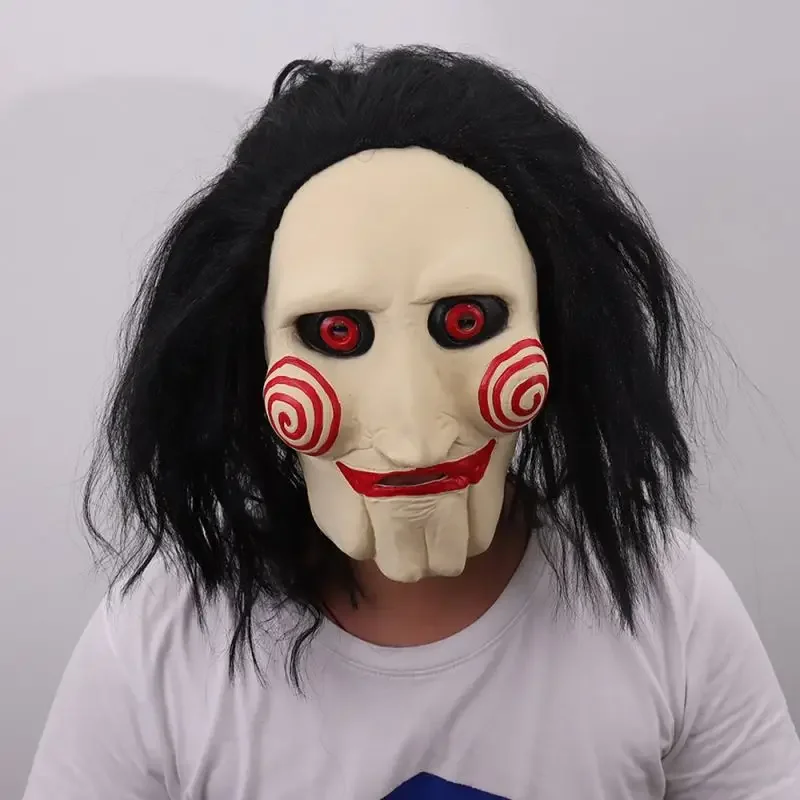 Movie-Saw-Chainsaw-Massacre-Jigsaw-Puppet-Masks-with-Wig-Hair-Latex ...
