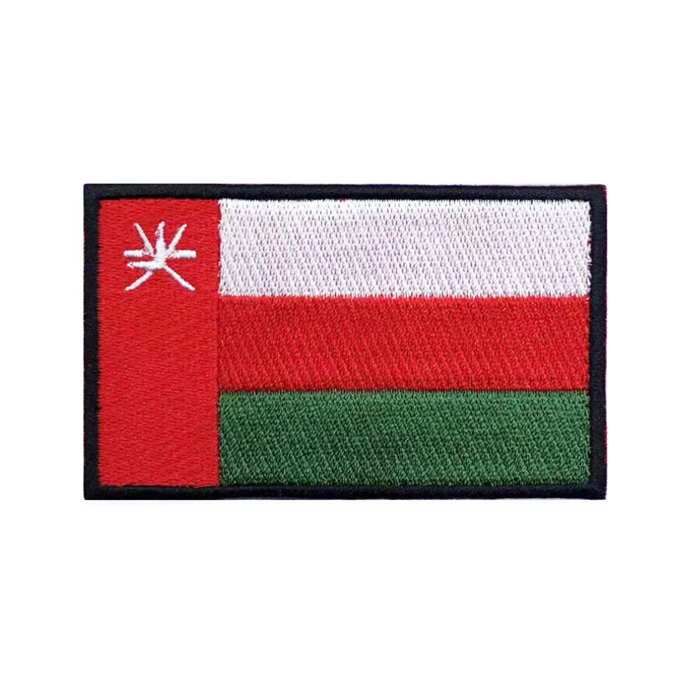 Oman-flag-Patches-Armband-Embroidered-Patch-Hook-Loop-Iron-On ...