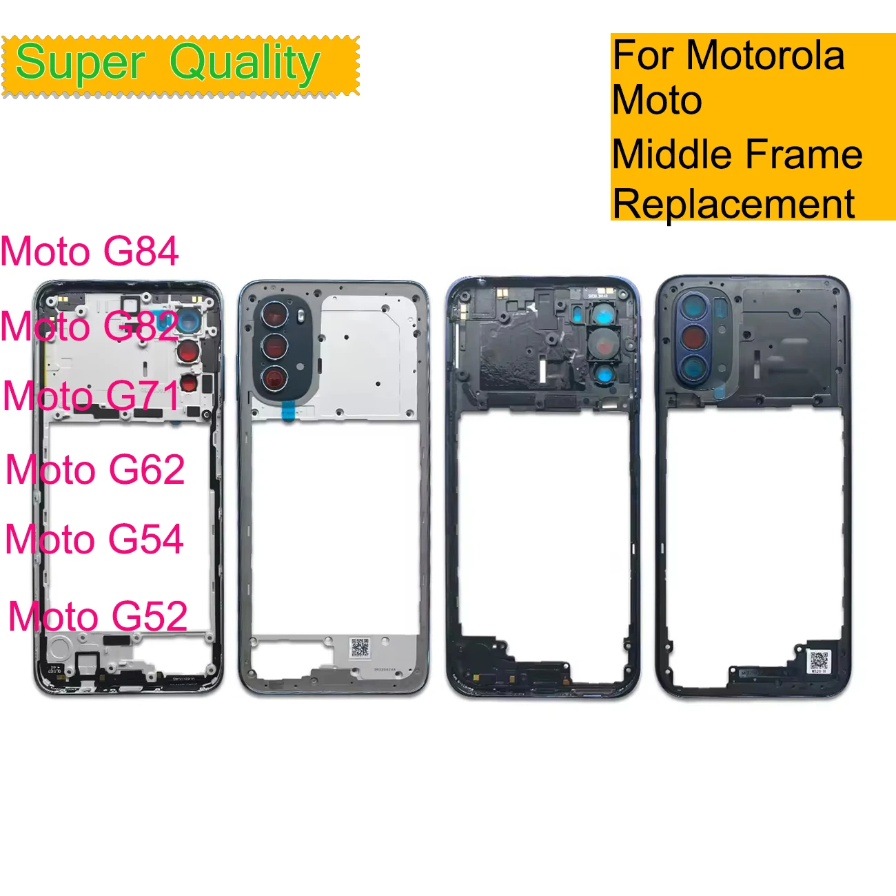 10Pcs/Lot For Motorola Moto G84 G82 G71 G62 G54 G52 Back Frame Housing ...
