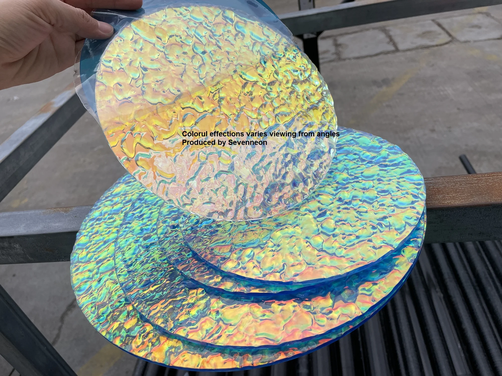 5MM-Water-Ripple-Circle-Laser-Plexiglass-Rainbow-Acrylic-Radiant-Wave ...