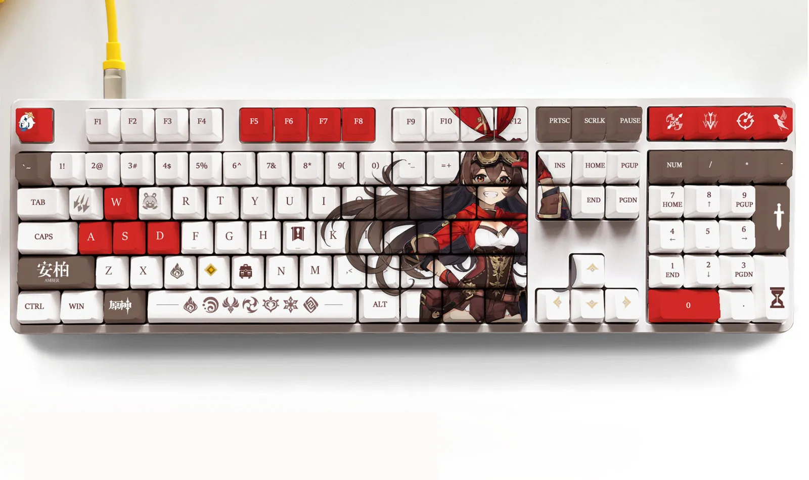Genshin Impact: ZHONGLI Klee Pbt Material Keycaps Set for ANSI 61 87 1 ...