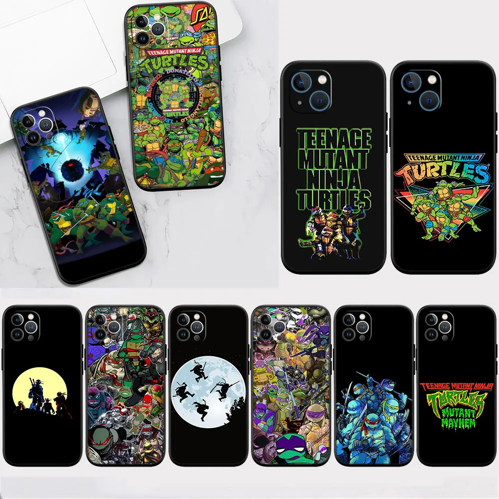 44WS Ninja Turtles TMNT Soft Silicone Case for iPhone 15 14 13 12 11 ...