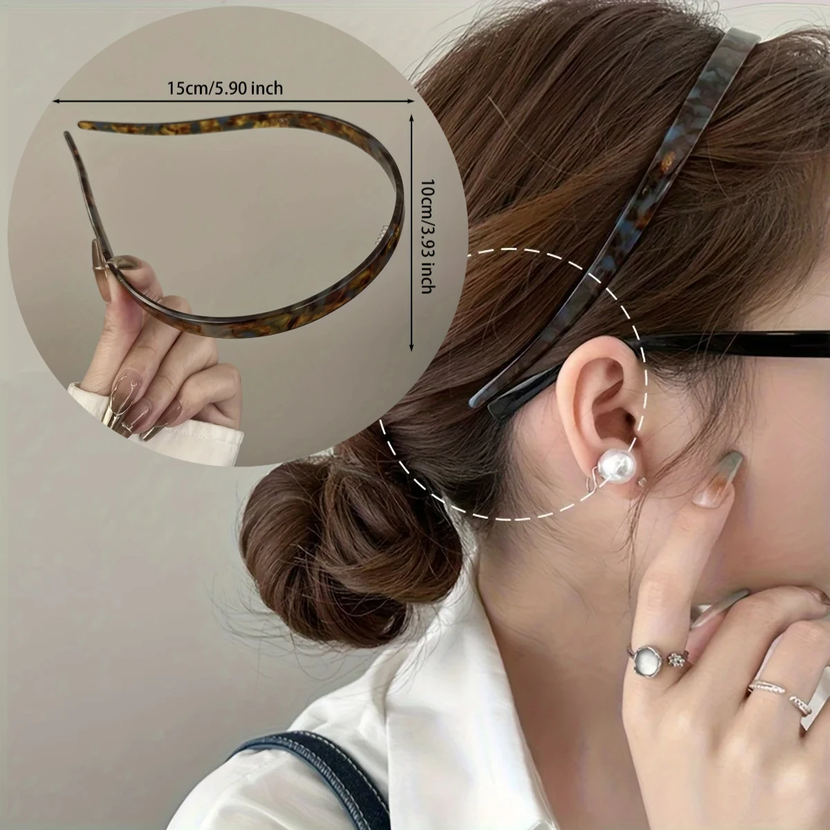 Comfort Non-Clamping Ear Bone Headband Hair Accessories Acetic Acid ...
