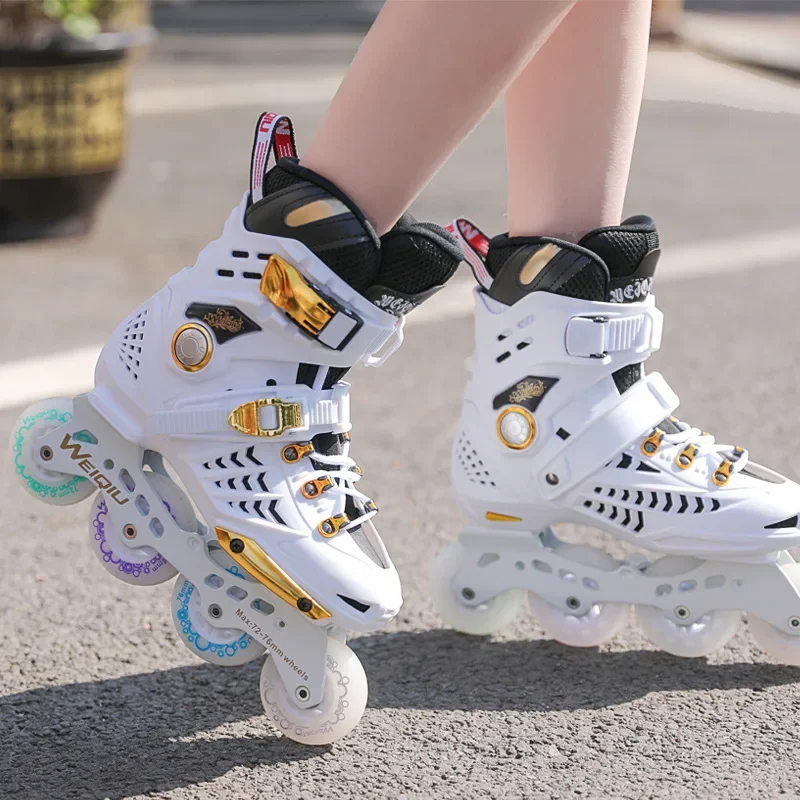 Skating-Shoes-Adult-Professional-Flat-Patterned-Roller-Skates-Male-and ...
