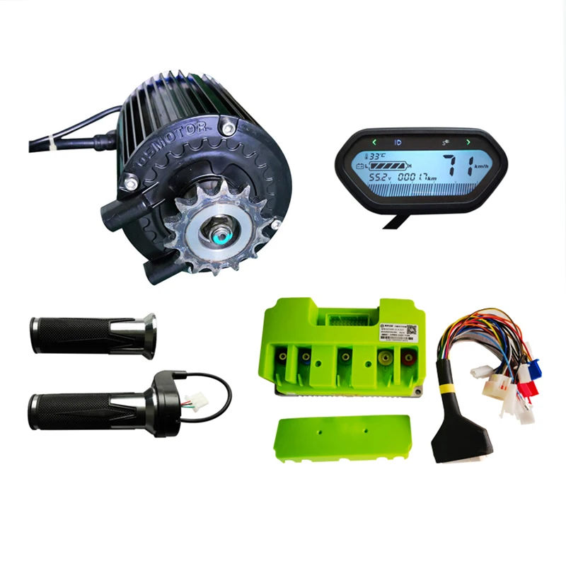QS90-1000W-72V-55KPH-Mid-Drive-Motor-Kits-Belt-Sprocket-Type-with ...