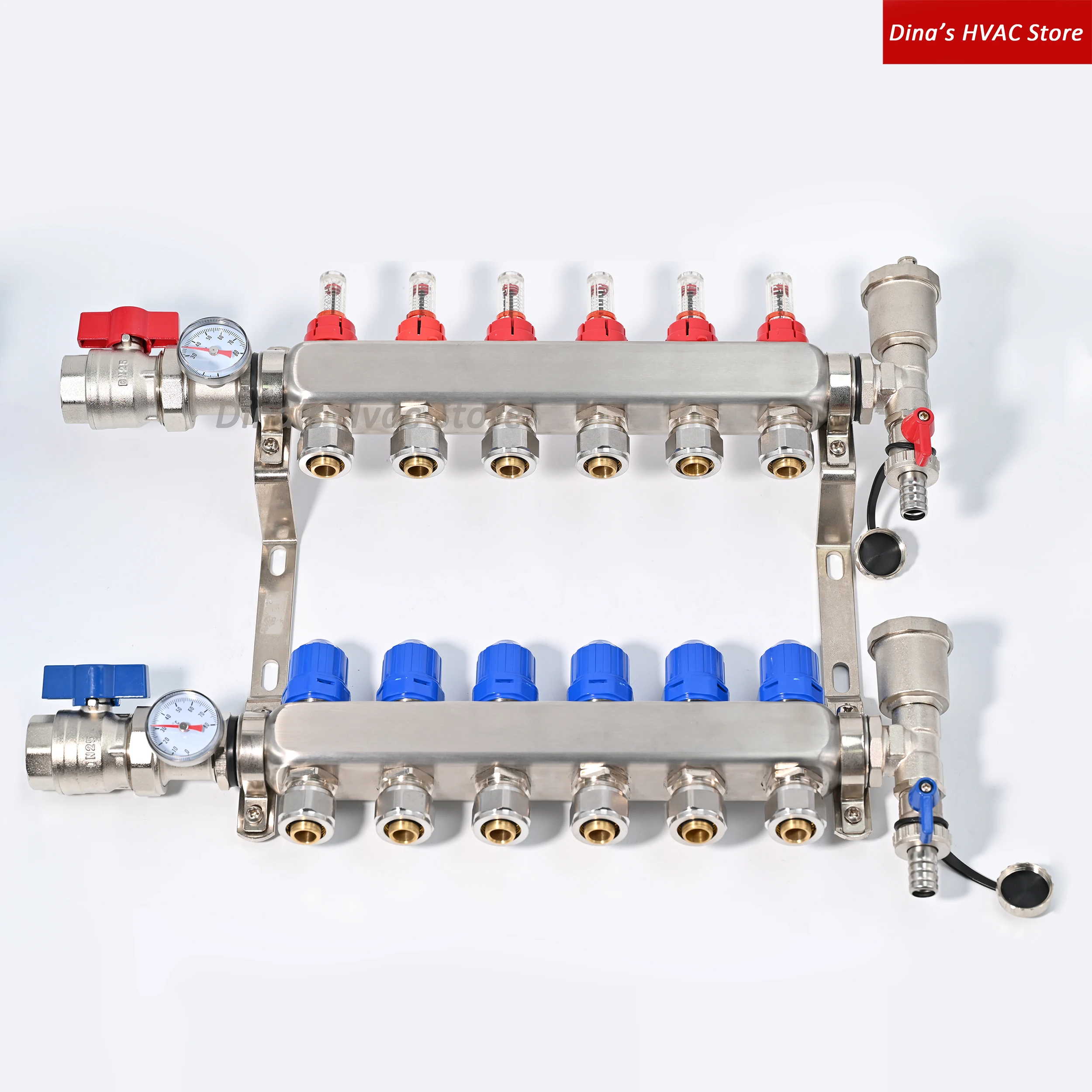 Stainless-Steel-Aisi304-Floor-Heat-Manifold-Kit-wt-Flow-Meter-Ball ...