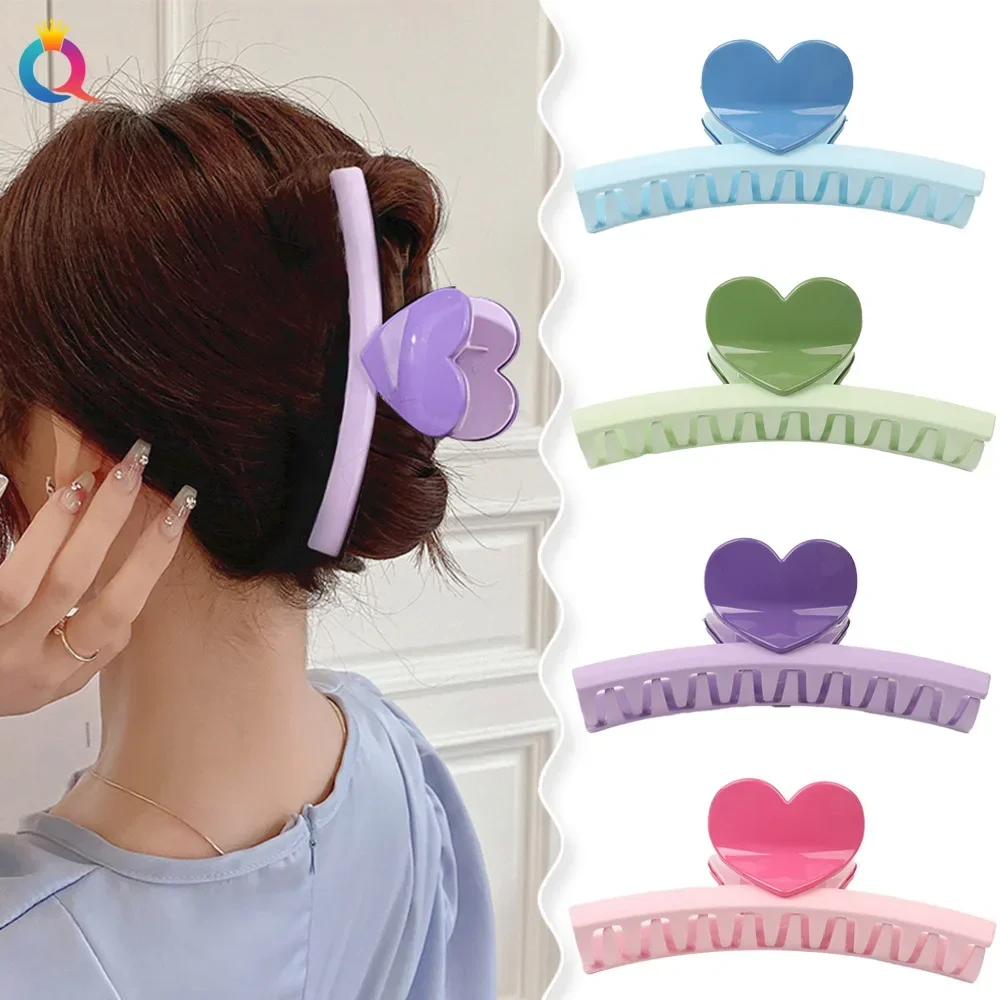 Fashion-Heart-Love-Hair-Clip-13cm-Large-Barrette-Hair-Claws-Bath-Clip ...