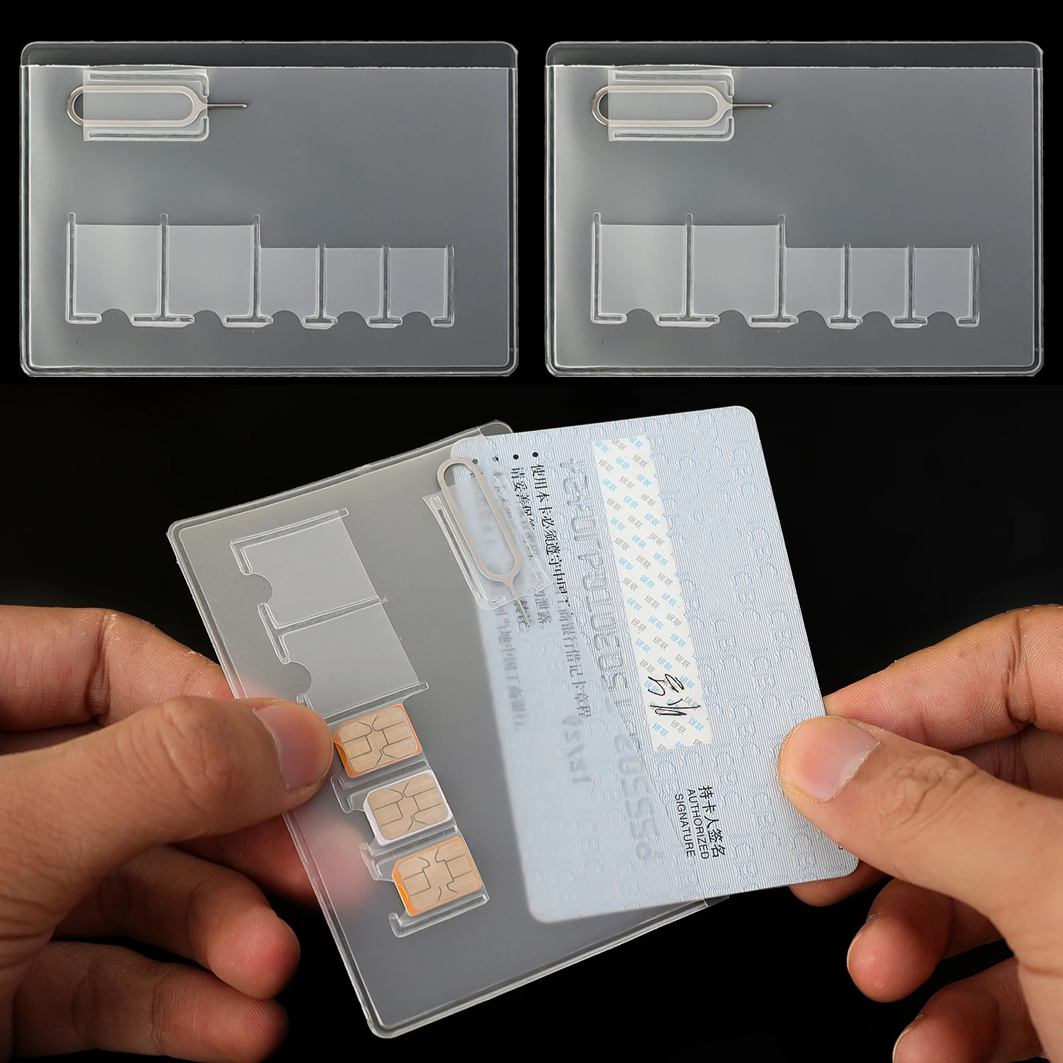Portable Mini SIM Card Transparent Storage Bag For TF/SD CF Memory ...