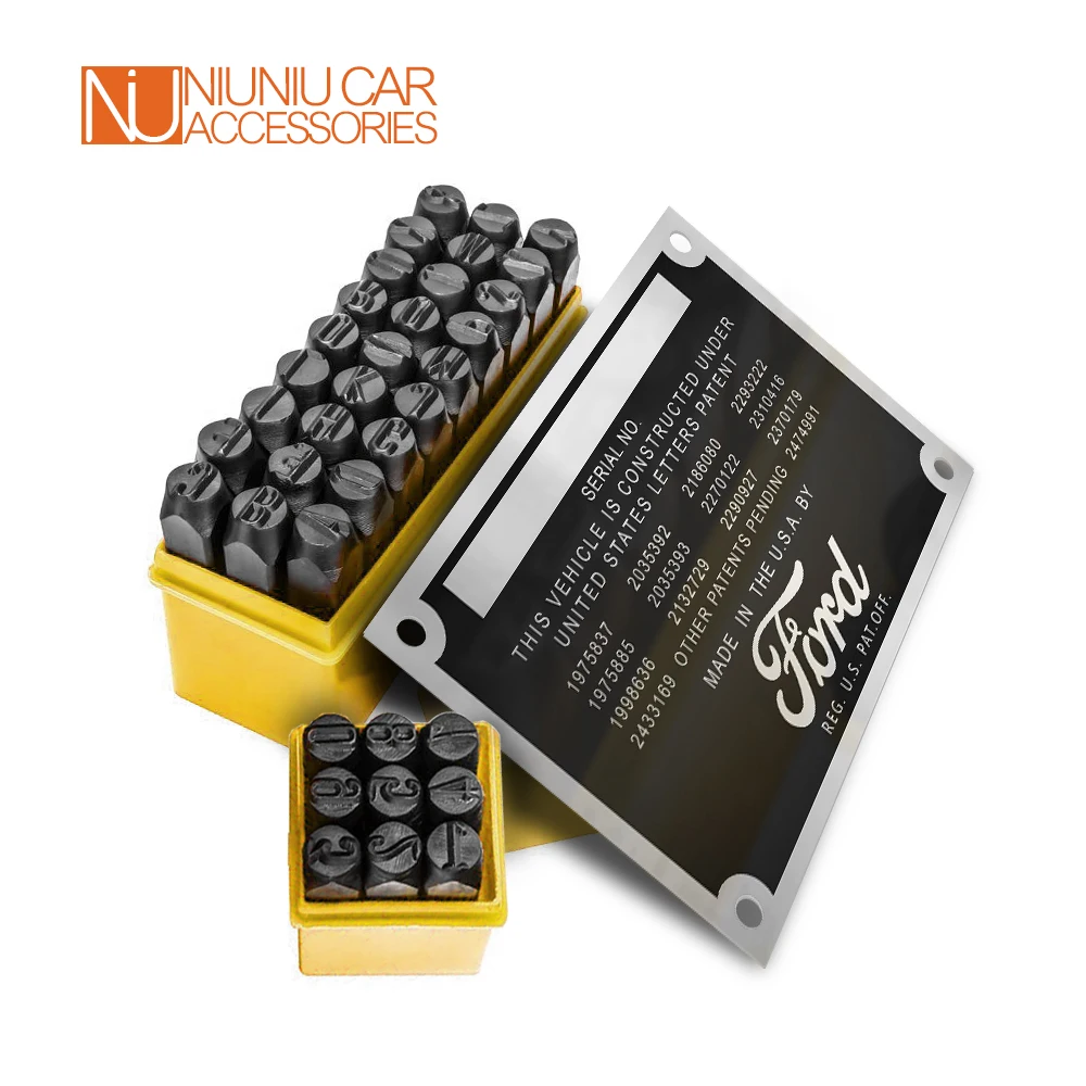 4MM-Steel-Die-Metal-Stamping-Kit-Punch-Tool-With-Ford-Car-Plain-ID-Tag ...