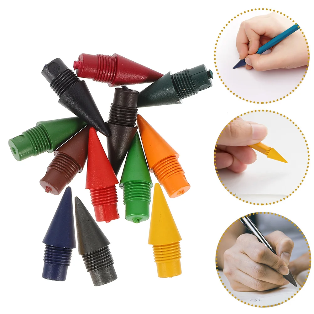 24-Pcs-Infinity-Pencil-Tips-Colored-Replacement-Heads-Mechanical-Lead ...