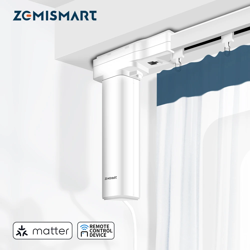 Zemismart Matter Over Thread Slide Smart Motorized Curtain with ...