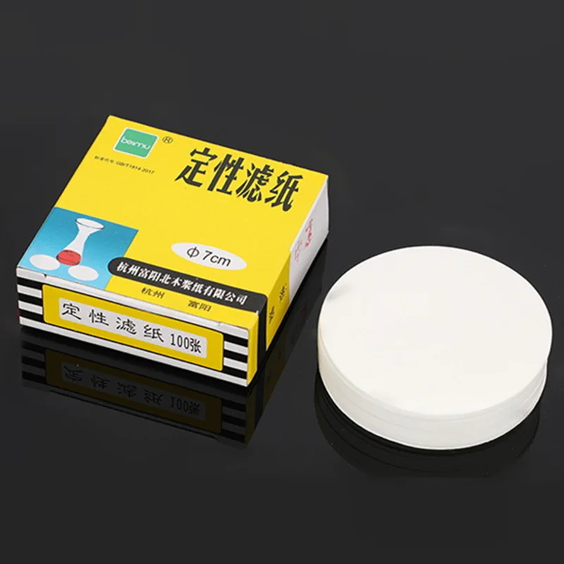 100Sheets-7cm-Medium-Speed-Round-Qualitative-Filter-Paper-Laboratory ...