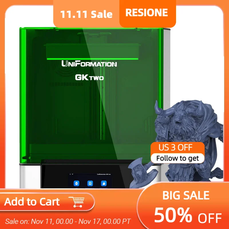 RESIONE-GKtwo-8K-3D-Printer-UV-Resin-Photocuring-Printing-8K-LCD-3D ...