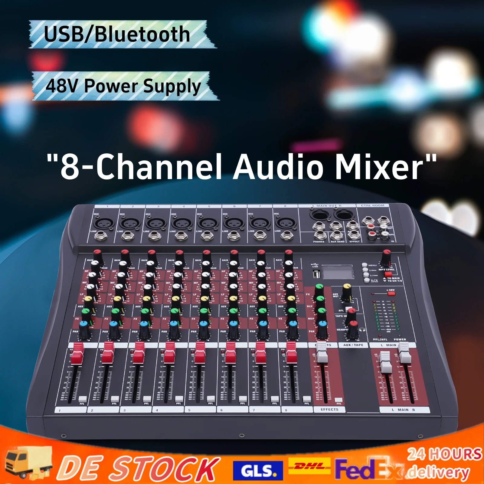 Professional-Soundboard-Konsole-8-Kanal-Tischsystem-Digitale-Audio ...