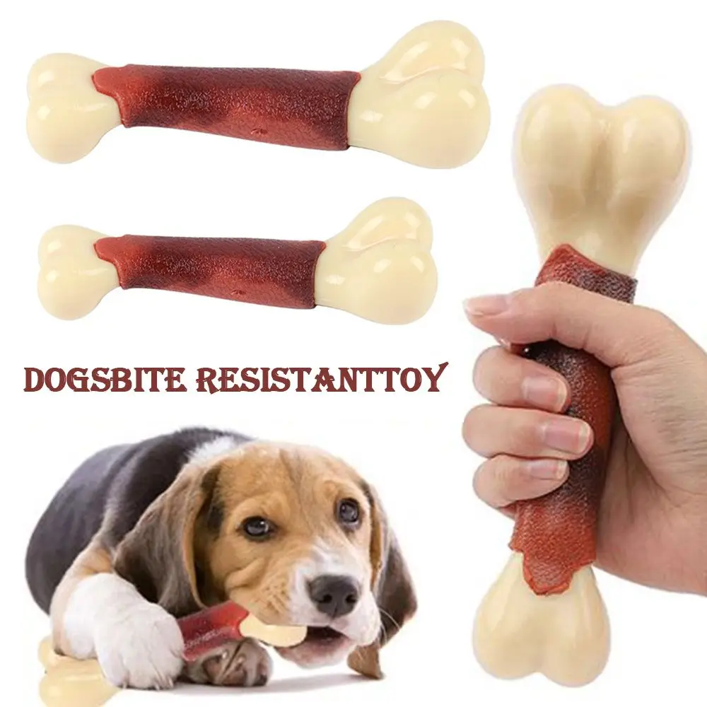 Bone Shape Dogs Toy Beef Flavor Nearly Indestructible Toys For Small ...