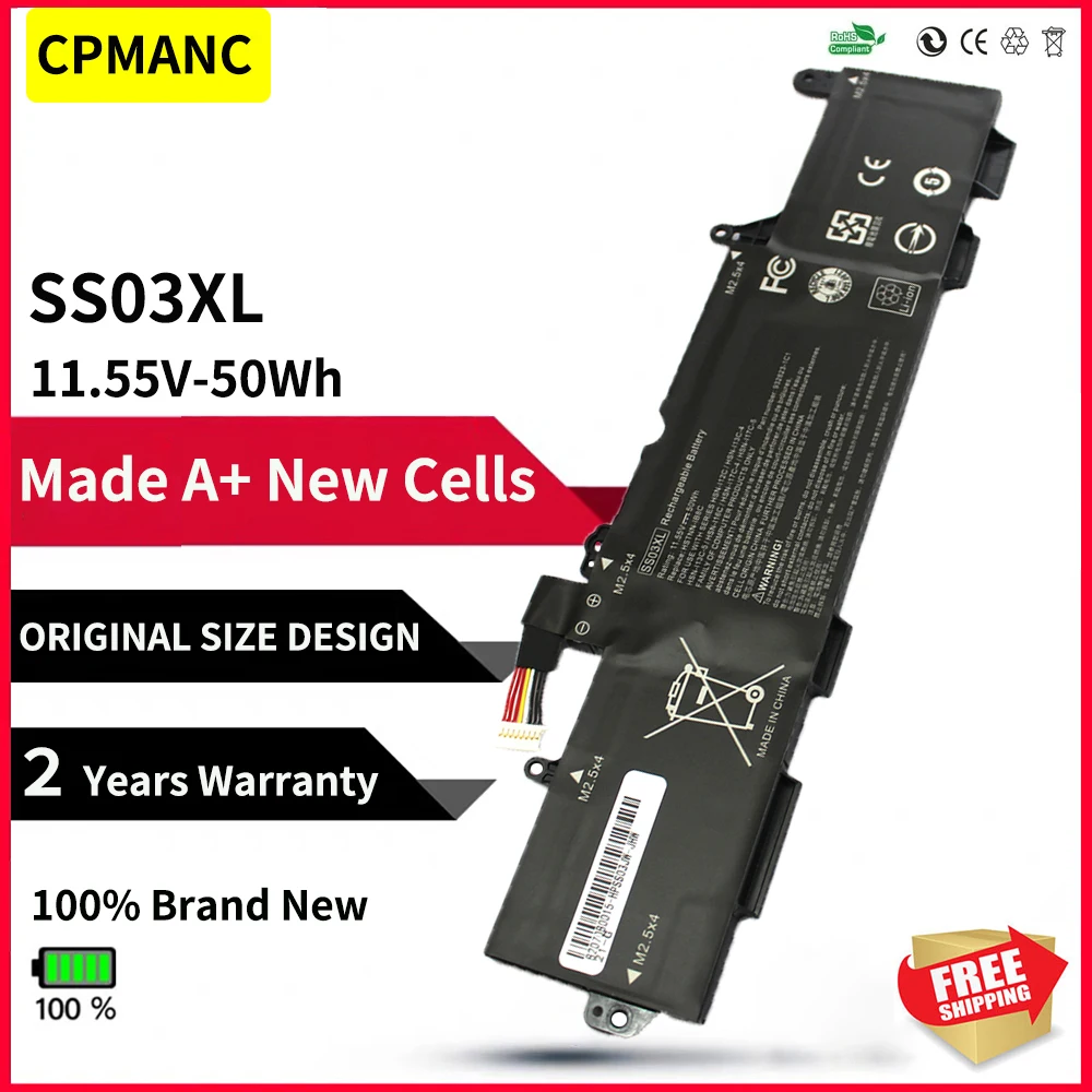 CPMANC SS03XL Laptop Battery For HP EliteBook 730 735 740 745 755 830 ...