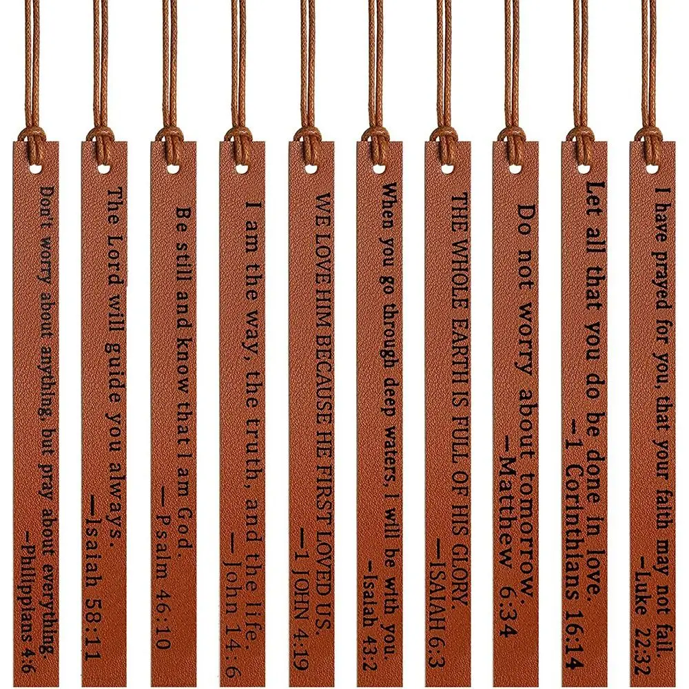 16-12-10-6-4PCS-Leather-Bible-Bookmarks-Christian-Bookmarks-Religious ...