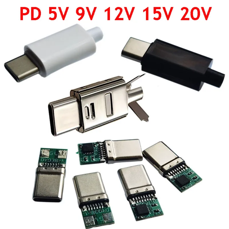 5A-PD-QC-Type-C-male-plug-QC4-charge-connector-Decoy-Board-Fast-Charge ...