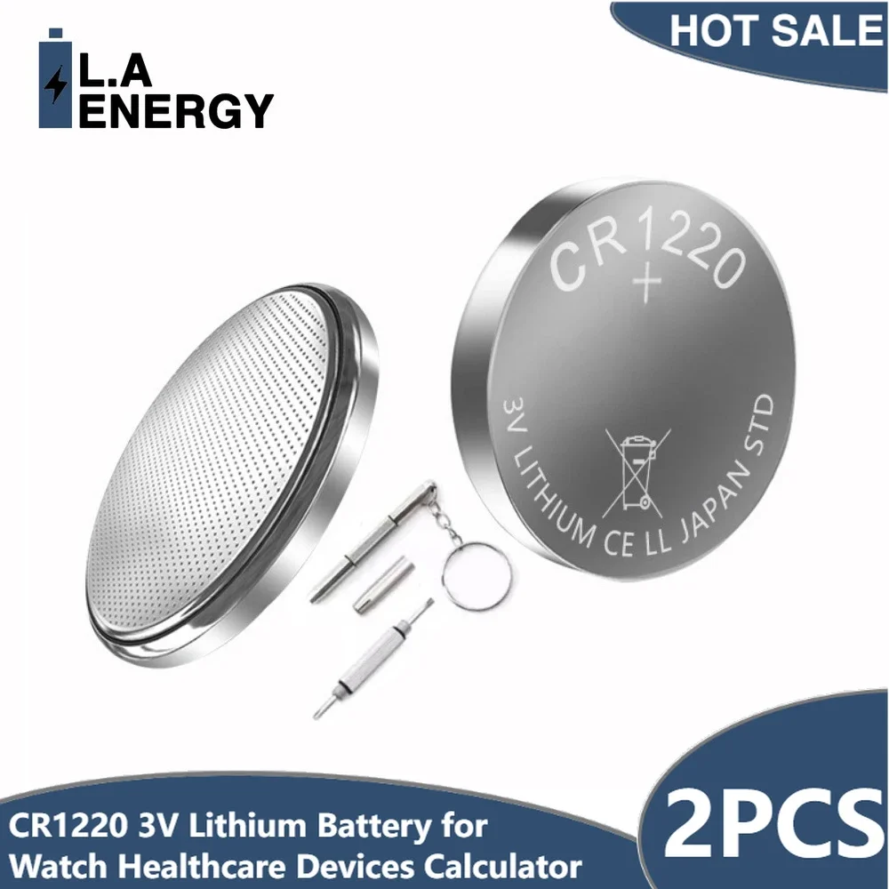 2Pcs-CR1220-Batteries-3V-Lithium-Coin-Cell-1220-Battery-for-Watch ...