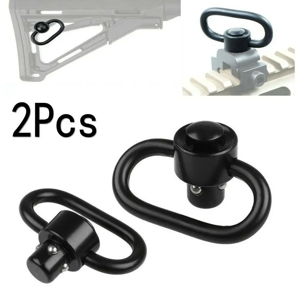 2PCS Quick Detach Release QD Sling Swivel Scope Mount Adapters Hunting ...