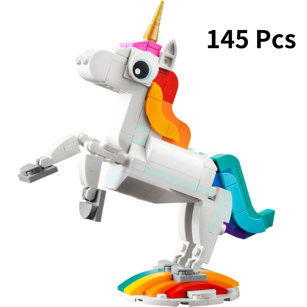 Creative-3-in-1-Magical-Unicorn-Building-Blocks-31140-Toy-Transforms ...