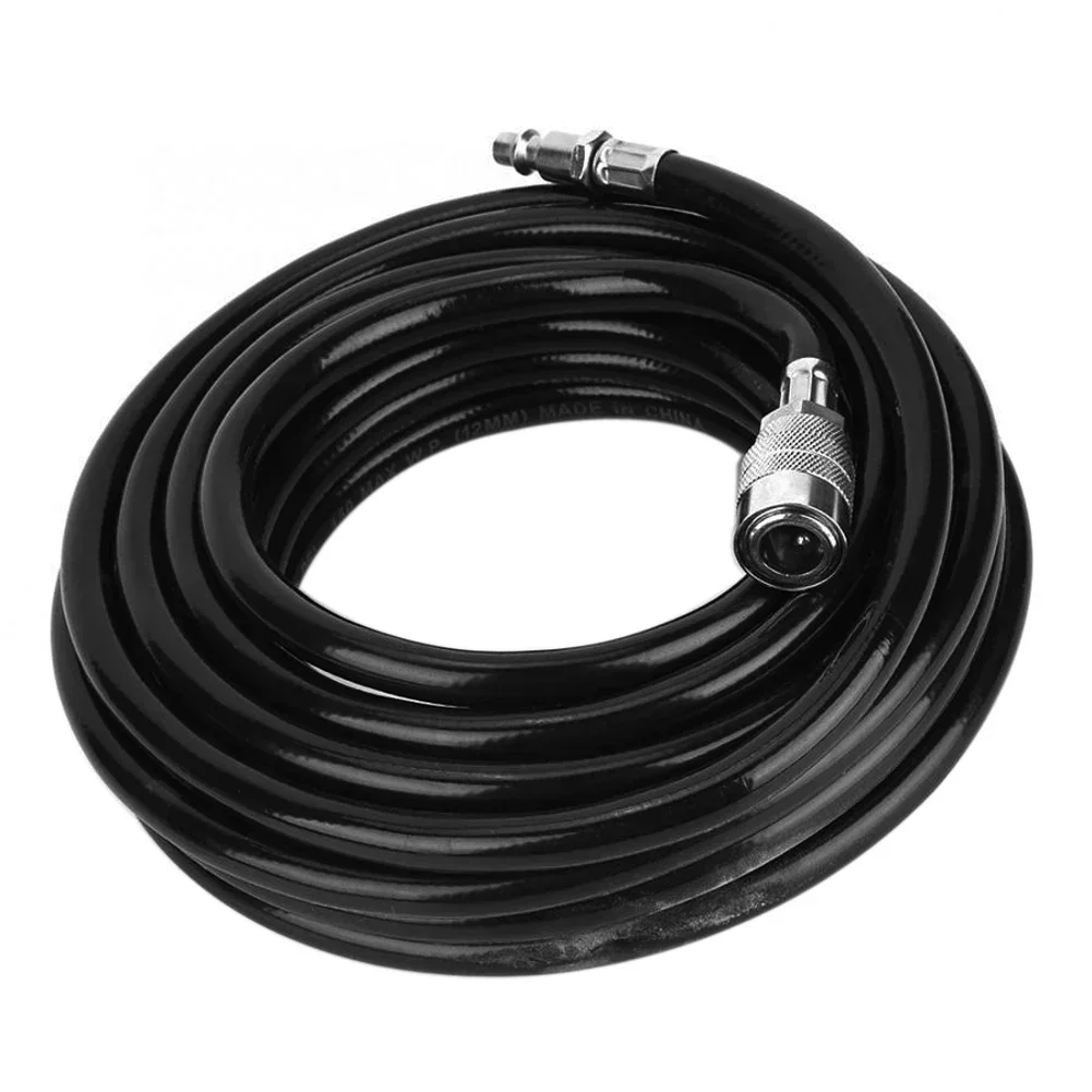 24-6ft-PVC-Pneumatic-Air-Compressor-Hose-Accessory-With-Quick-Connect ...