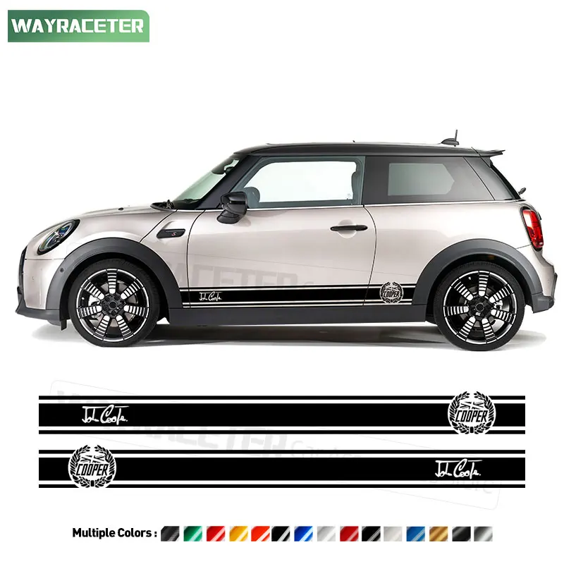 2-Pcs-Union-Jack-Styling-Signature-John-Cooper-Door-Side-Stripes ...