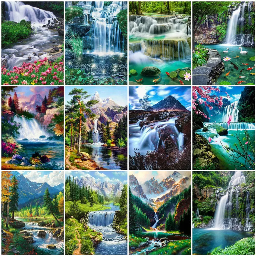 EverShine-Full-Square-Drill-Diamond-Painting-Waterfall-Tree-Craft-Kit ...