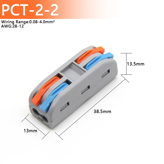 5/10/50/100pcs Push-in Electrical Wire Connector Terminal Block ...