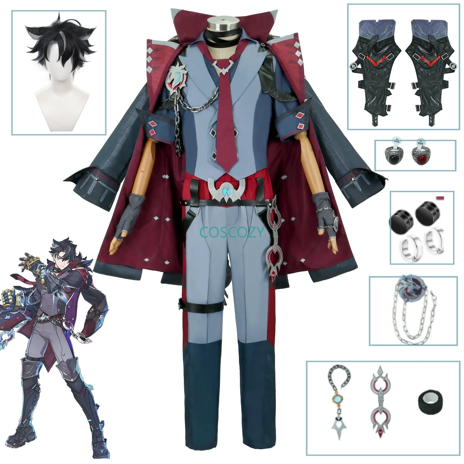 New-Game-Skin-Warden-Wriothesley-Cosplay-Costume-Fontaine-Uniform-Wig ...