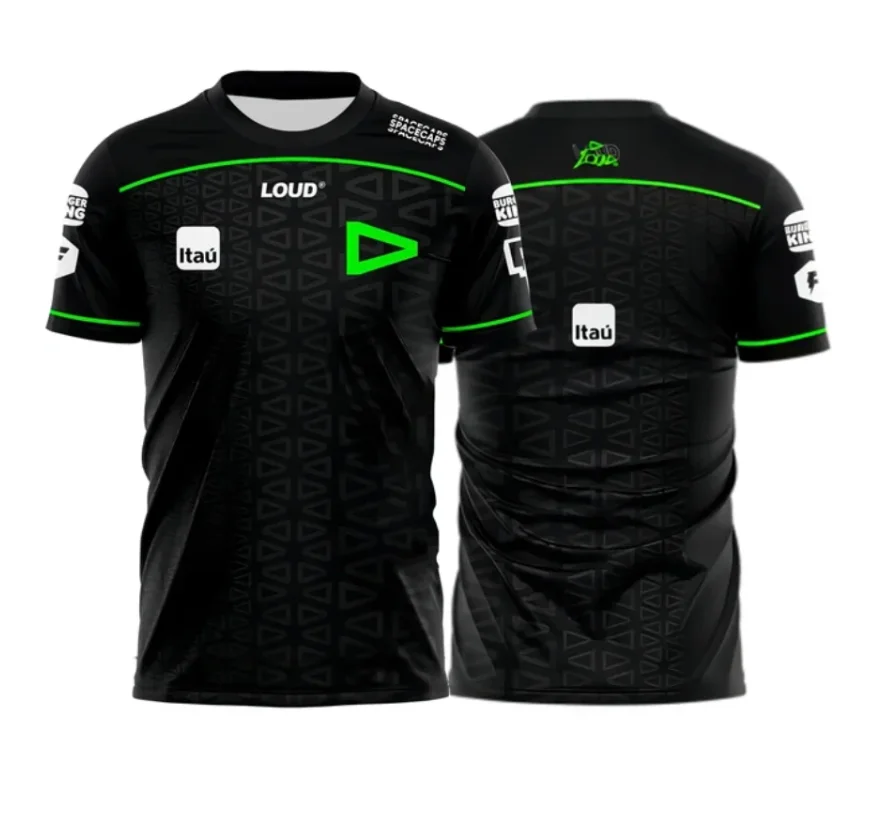 Loud-Team-Camisa-eletr-nica-3D-econ-mica-masculina-manga-curta-gola ...