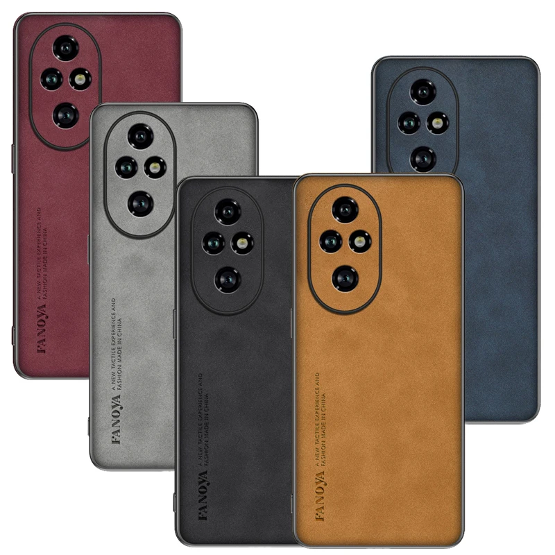 For-Honor-200-Pro-5G-Frosted-PU-Leather-Cover-Case-Matting-Anti-Shock ...