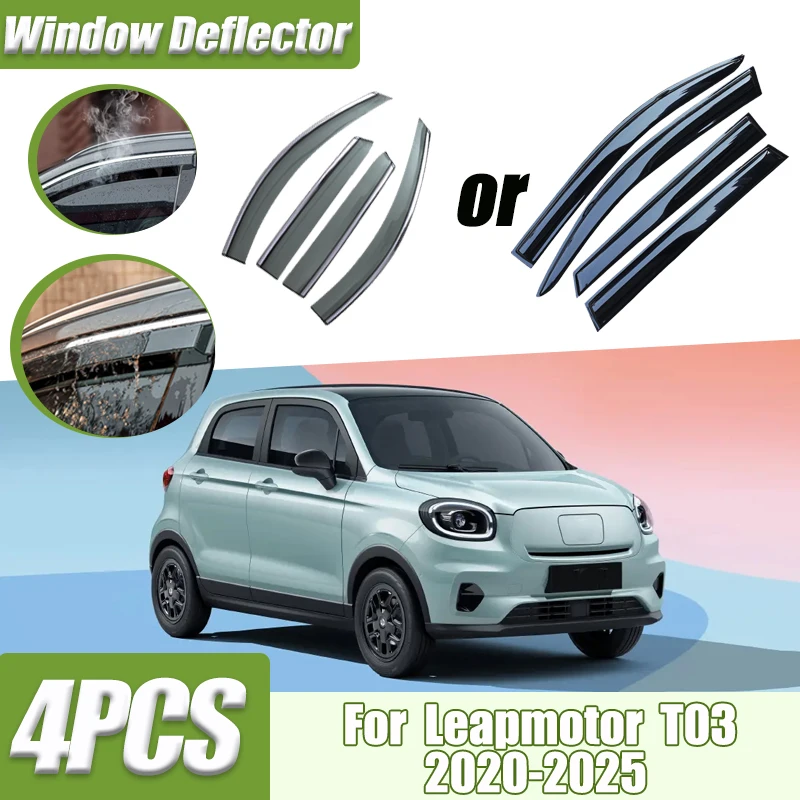 Car Window Deflectors For Leapmotor T03 2020 2021 2022 2023 2024 2025 ...