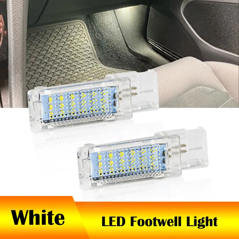 2Pcs-White-LED-Courtesy-Under-Door-Footwell-Light-Trunk-Lamp-for-Audi ...