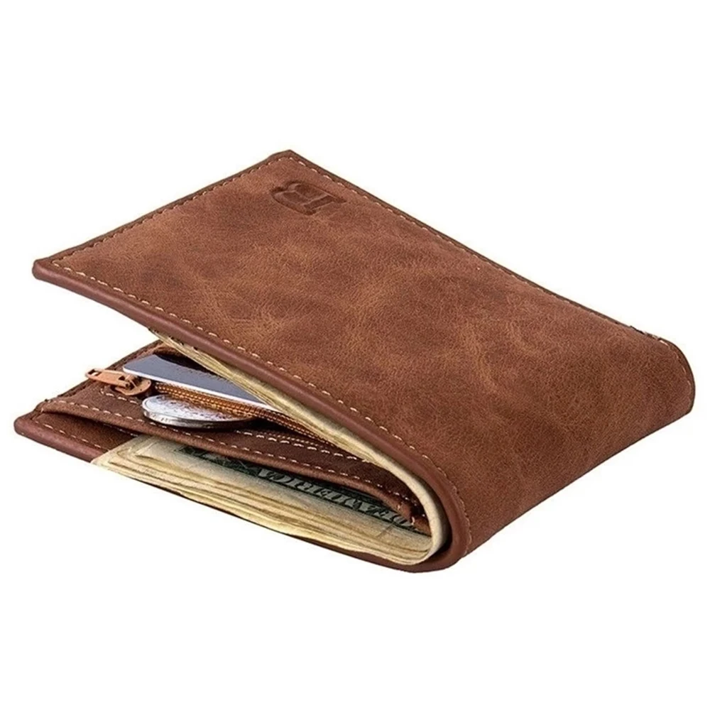 New Short Men Wallets Slim Card Holder Male Wallet PU Leather Small ...