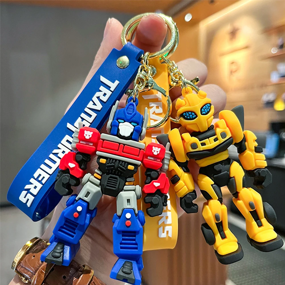 Cartoon-Movie-Transformer-Key-Chain-Optimus-Prime-bumblebee-robot-Key-Chains-Silicone-Car-Key ...