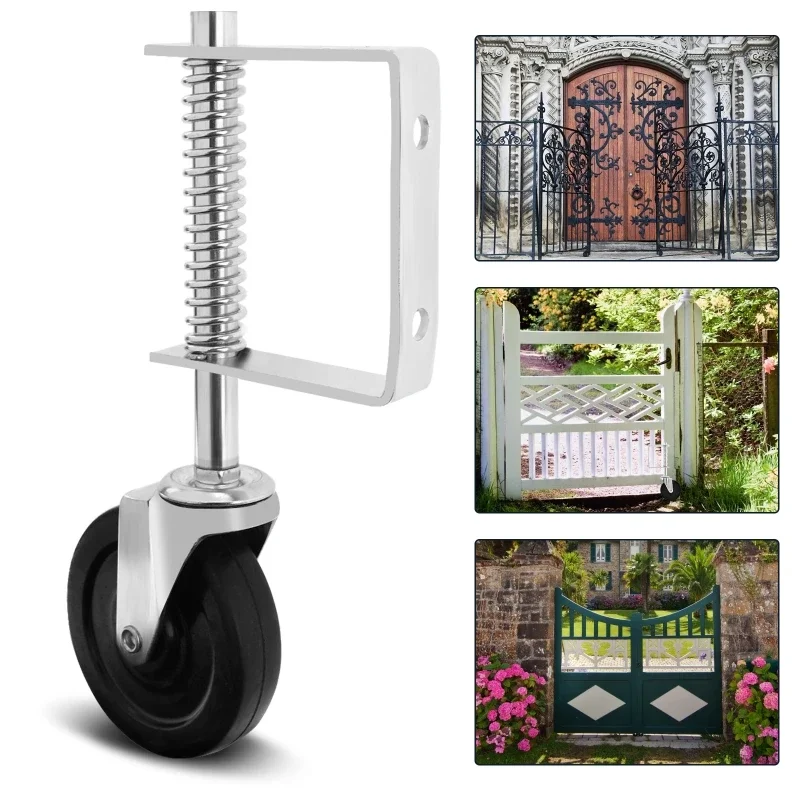 4-Rubber-Universal-Spring-Loaded-Door-Wheel-Silent-Furniture-Rubber ...